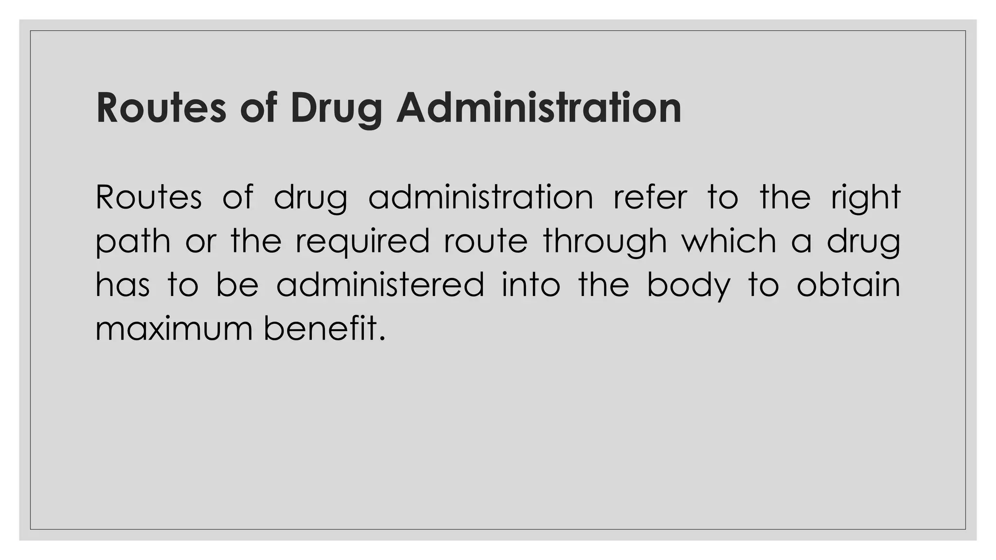 Routes of drug administration | PDF