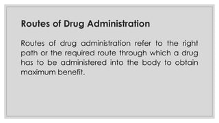 Routes of drug administration | PDF
