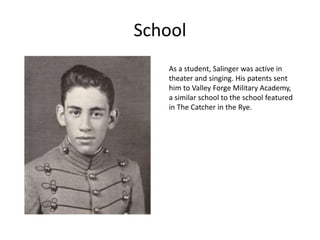 JD Salinger bio | PPTX