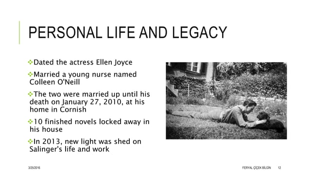 J.D. Salinger: His Life&Work | PPT