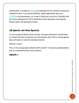 12 Reasons Why JD Sports is the King of Trainers | PDF