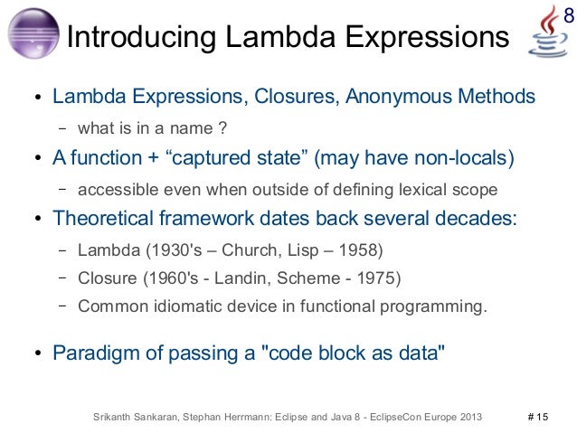 JDT embraces lambda expressions