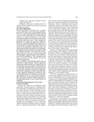 Externality effect of Sachet Water | PDF