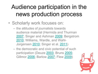 Embedding the audience in the teaching of online journalism | PPTX ...