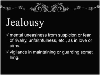 Jealousy and Envy | PPTX
