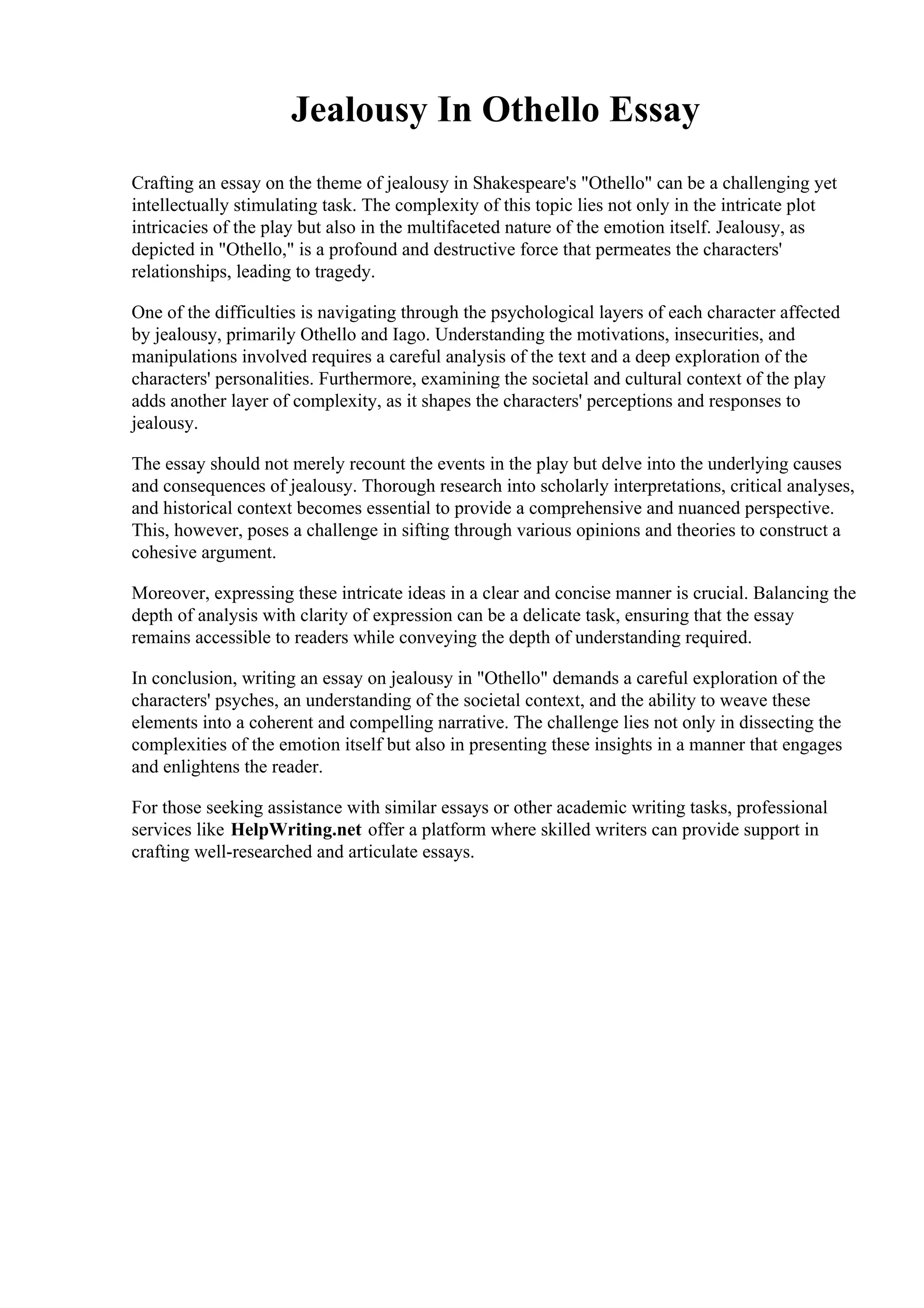 Jealousy In Othello Essay.pdf