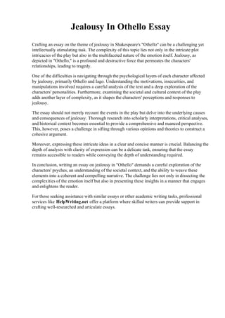 Jealousy In Othello Essay.pdf