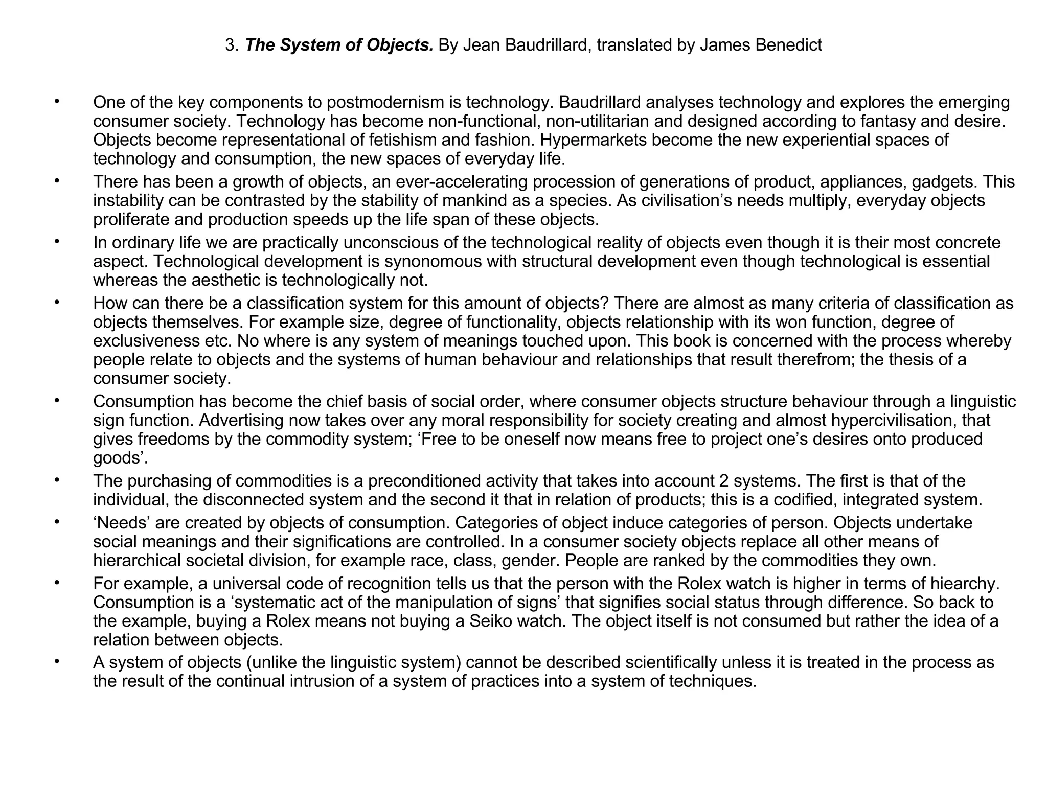 JEAN BAUDRILLARD - RESOURCE PACK | PPT