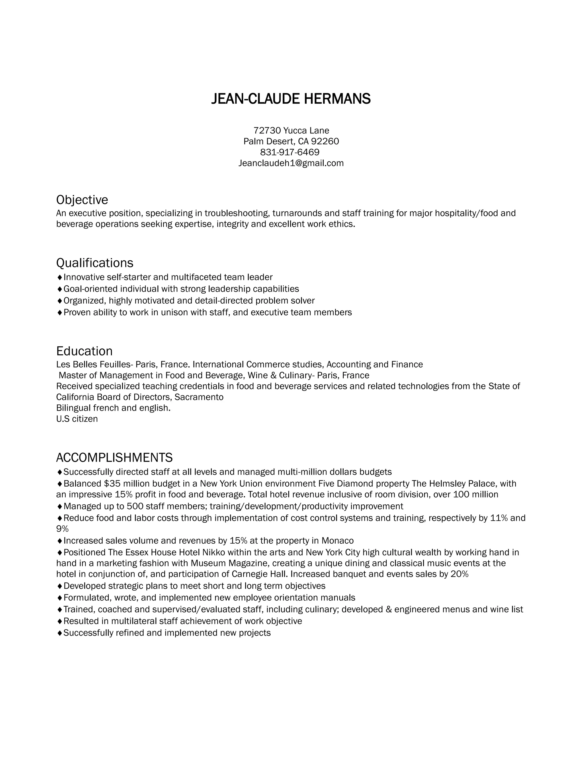 Jean claude cv23 - copy | PDF