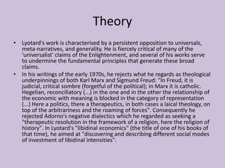 Jean françois lyotard | PPTX