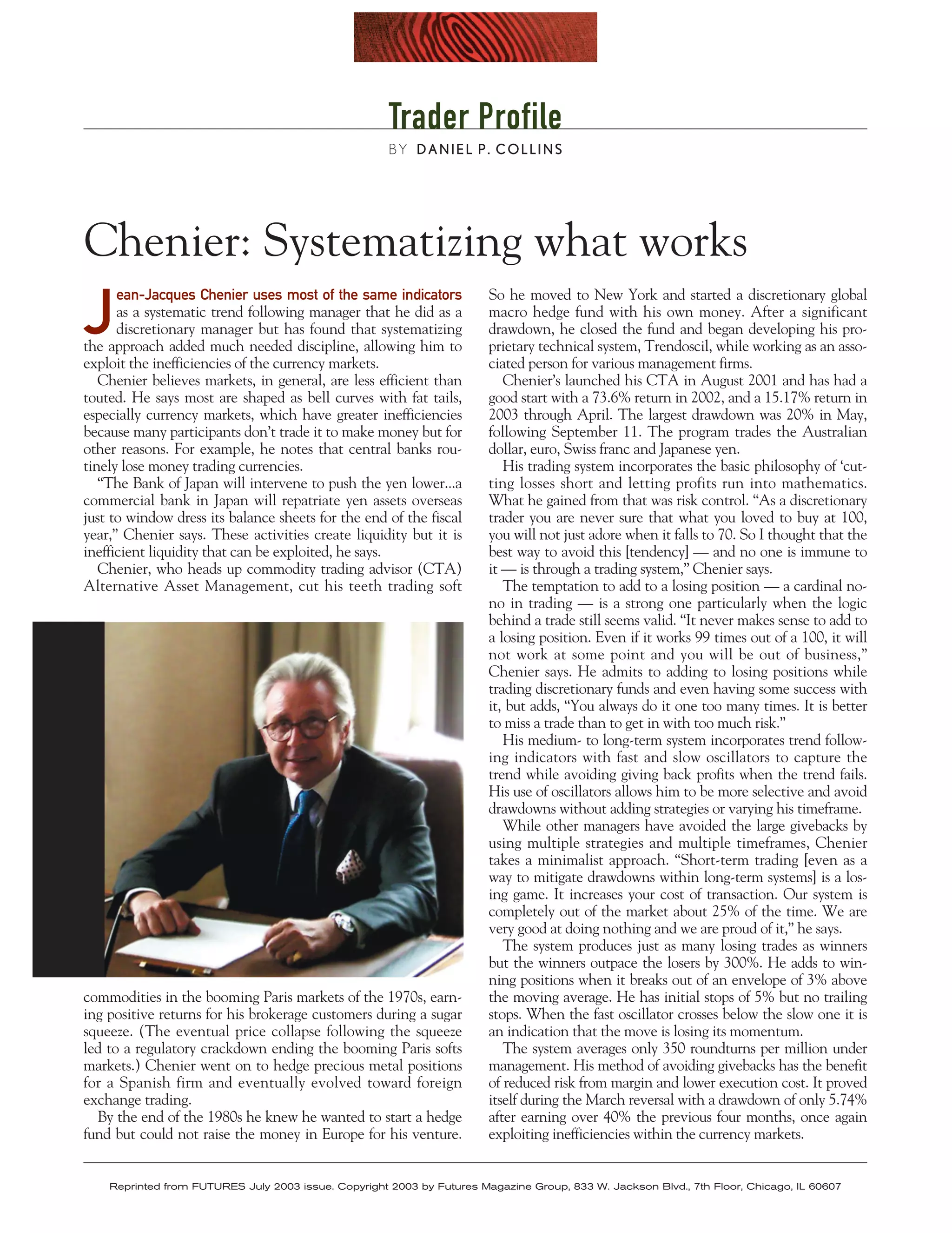 Jean Jacques Chenier profile | PDF