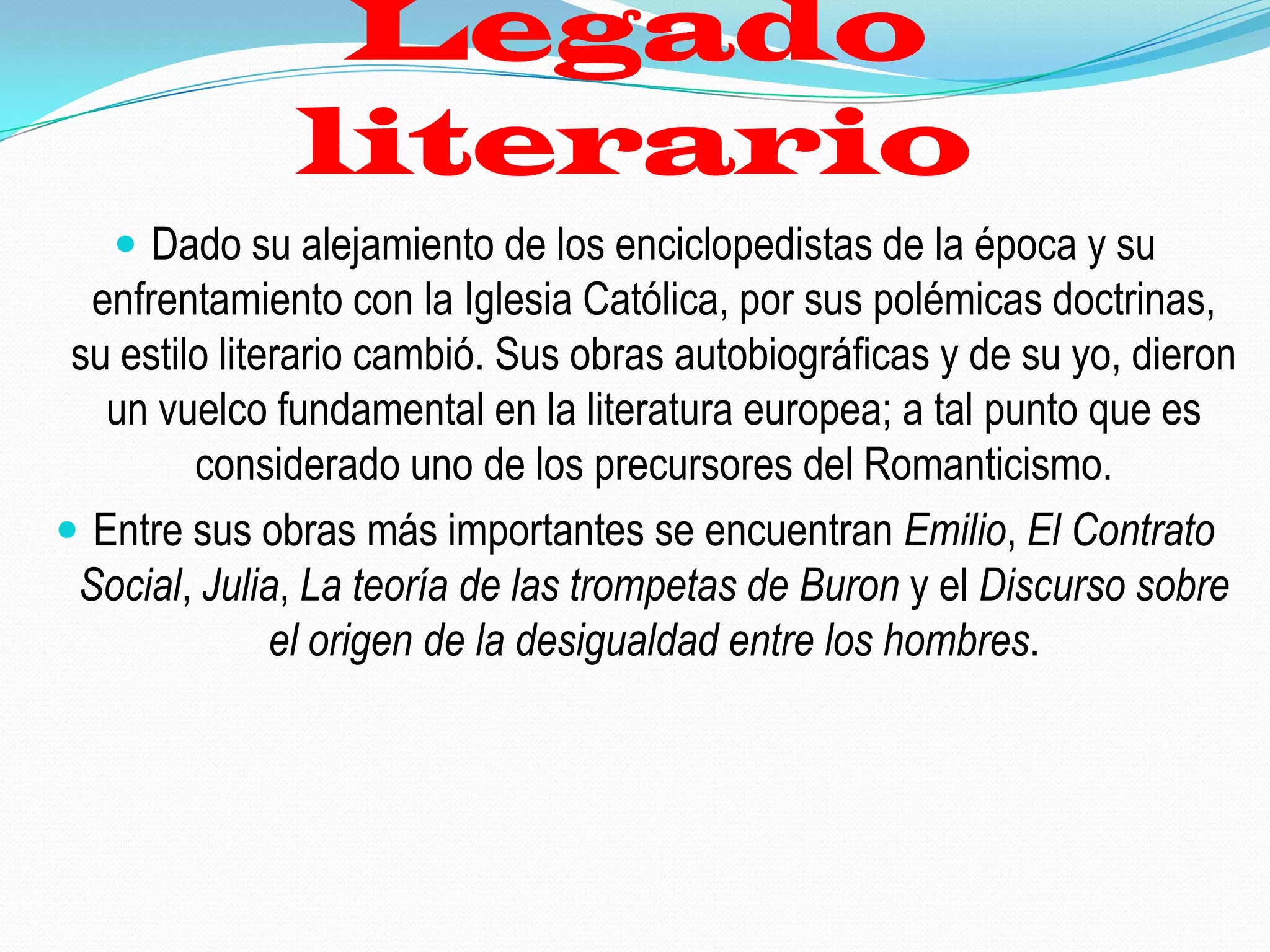 Jean Jacques Rousseau Terminadas Solo Tiene Biografia , Legado ...