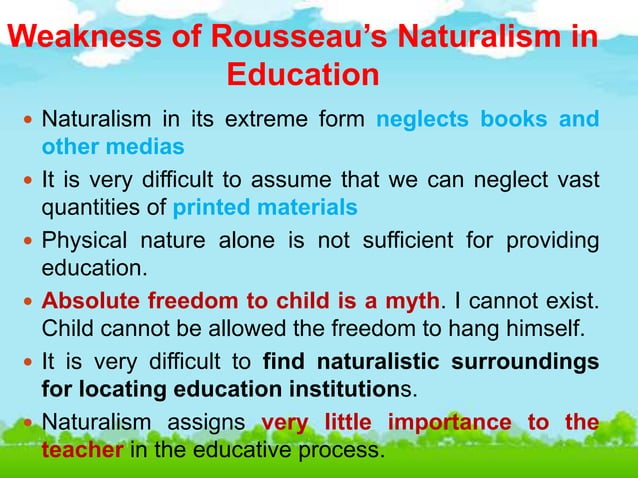 Jean jacques rousseau and his contribution in educational philosophy | PPTX