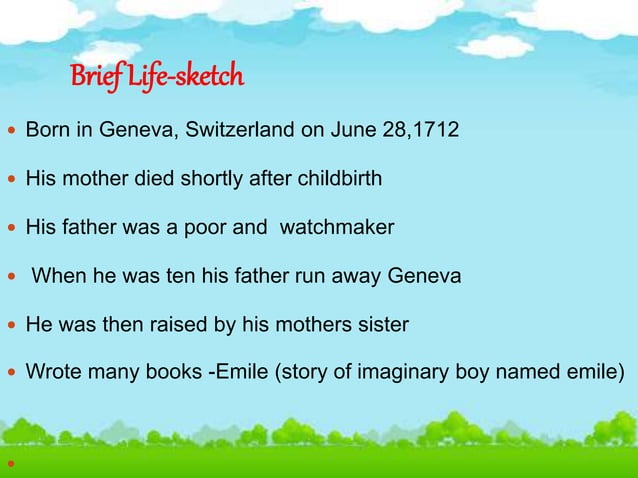 Jean jacques rousseau and his contribution in educational philosophy | PPTX