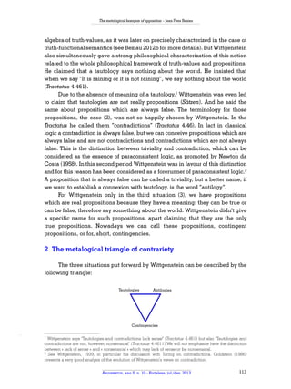 Jean-Yves Béziau: The metalogical hexagon of opposition | PDF