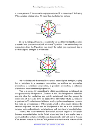 Jean-Yves Béziau: The metalogical hexagon of opposition | PDF