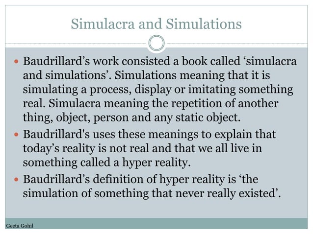 Jean Baudrillard | PPT