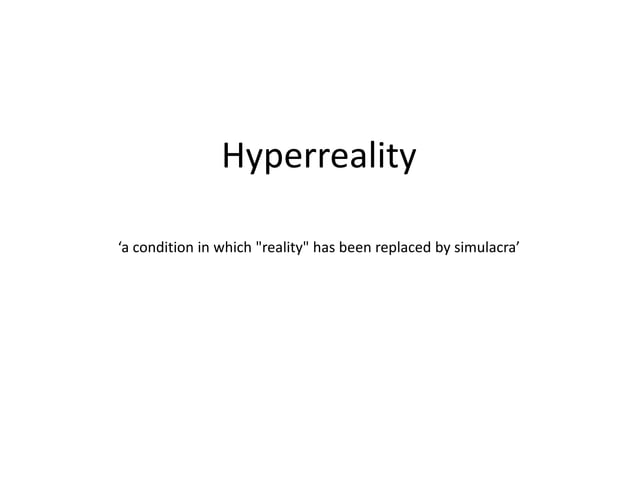 Jean Baudrillard’s Theory | PPTX