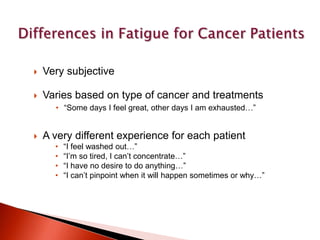 How to Manage Cancer Fatigue | PPTX