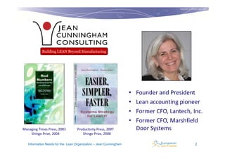 "Information needs for the lean organization" by Jean Cunningham | PDF