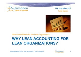 "Information needs for the lean organization" by Jean Cunningham | PDF