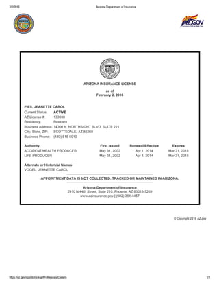 Health and Life Producer License | PDF