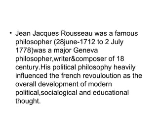 Jean jacques rousseau | PPT