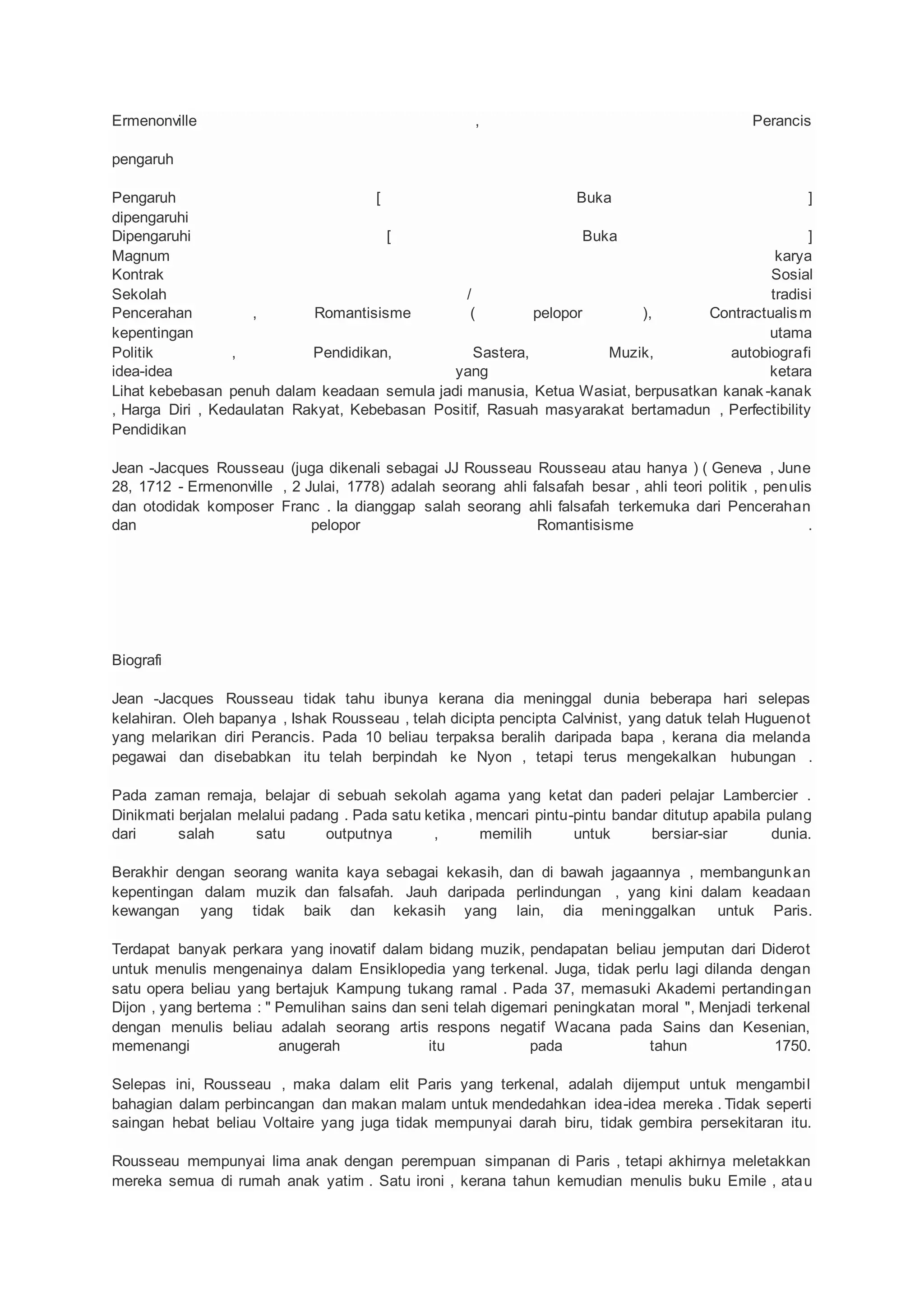 Jean jacques rousseau | DOCX