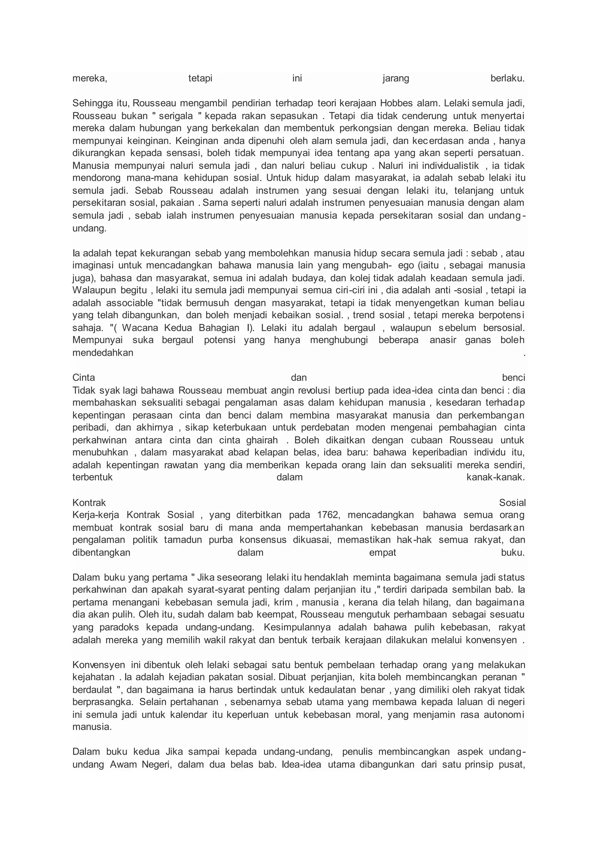 Jean jacques rousseau | DOCX