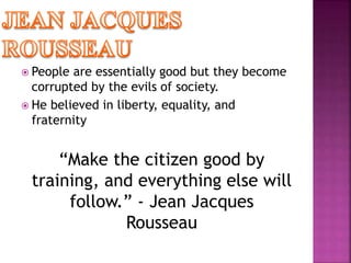 Jean jacques rousseau ikram presentation | PPTX