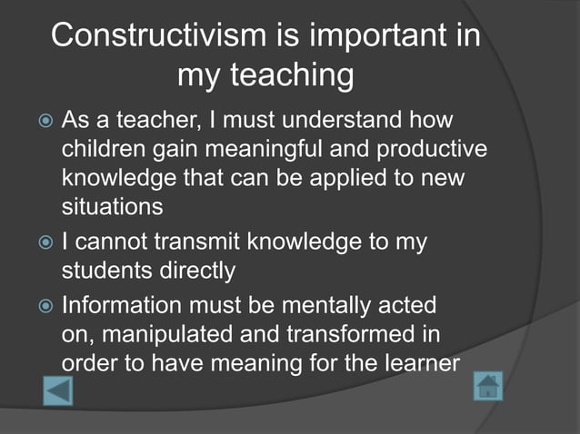 Jeanna strickland constructivism | PPTX | Education