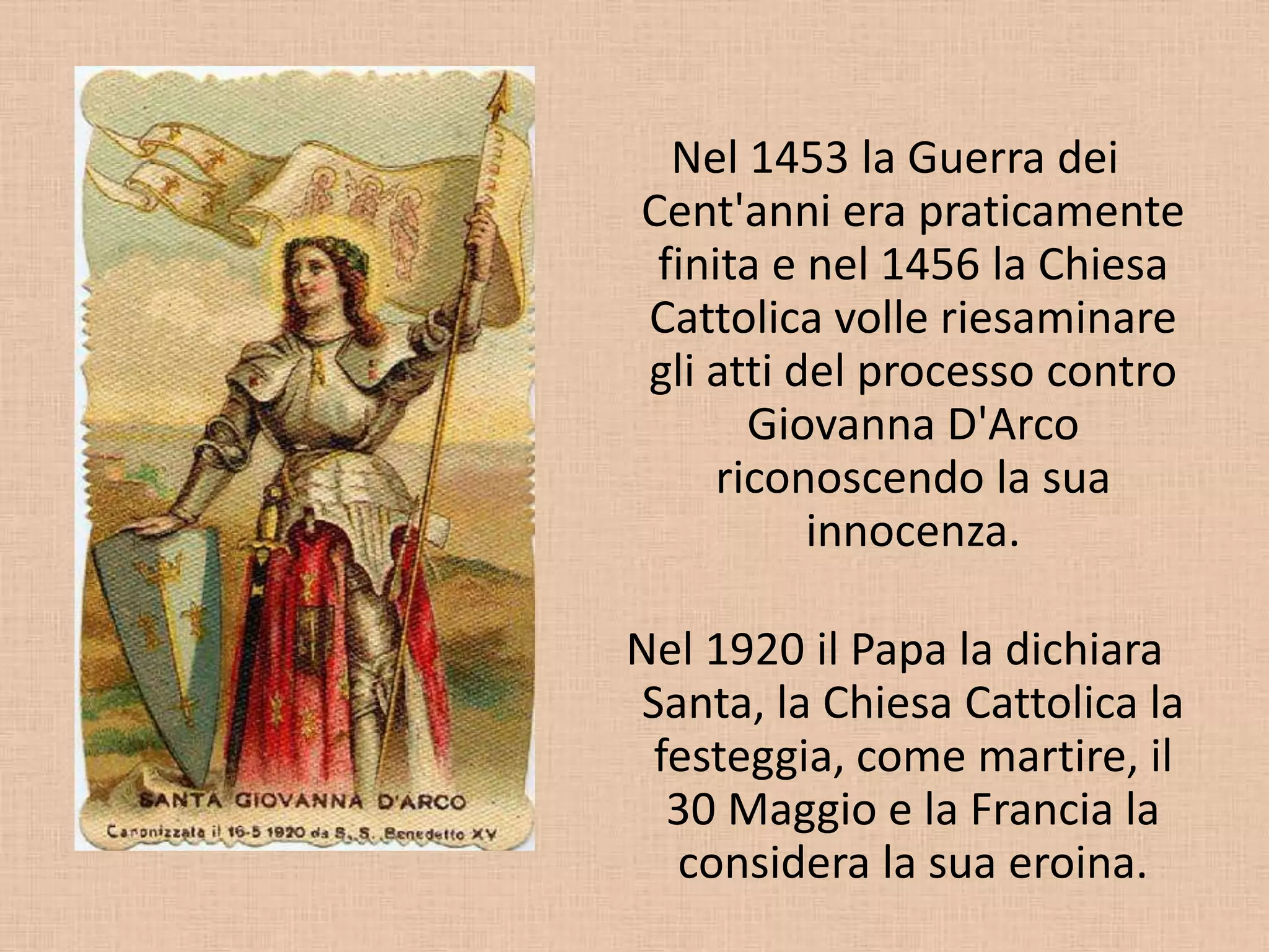 Jeanne d'arc (Giovanna d'Arco) | PPTX