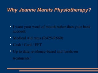 Strapping for Function - Physiotherapist Jeanne Marais | PPT