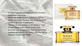 Jean patou - French fashion designer and founder of the Jean Patou ...