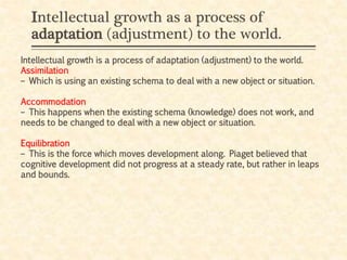 Jean piaget cognitive model | PPTX