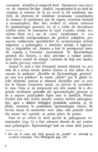 Jean piaget epistemologia genetica-editura stiintifica (1973) | PDF