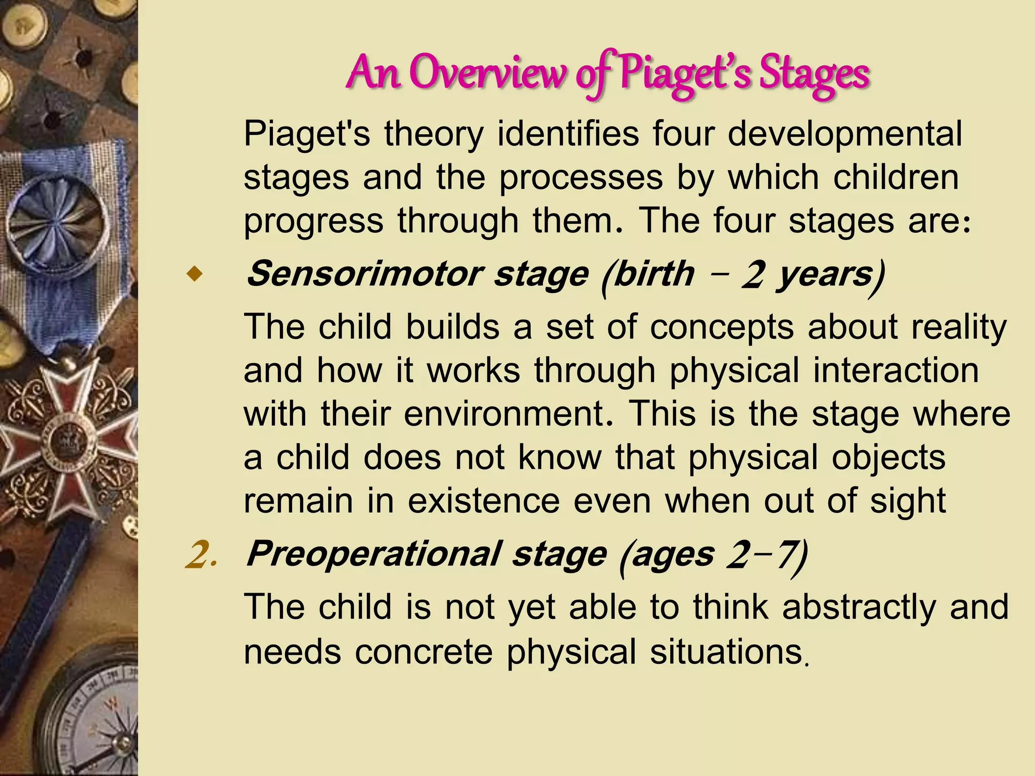 Jean piaget (1896 1980) by dr sudhir | PPTX