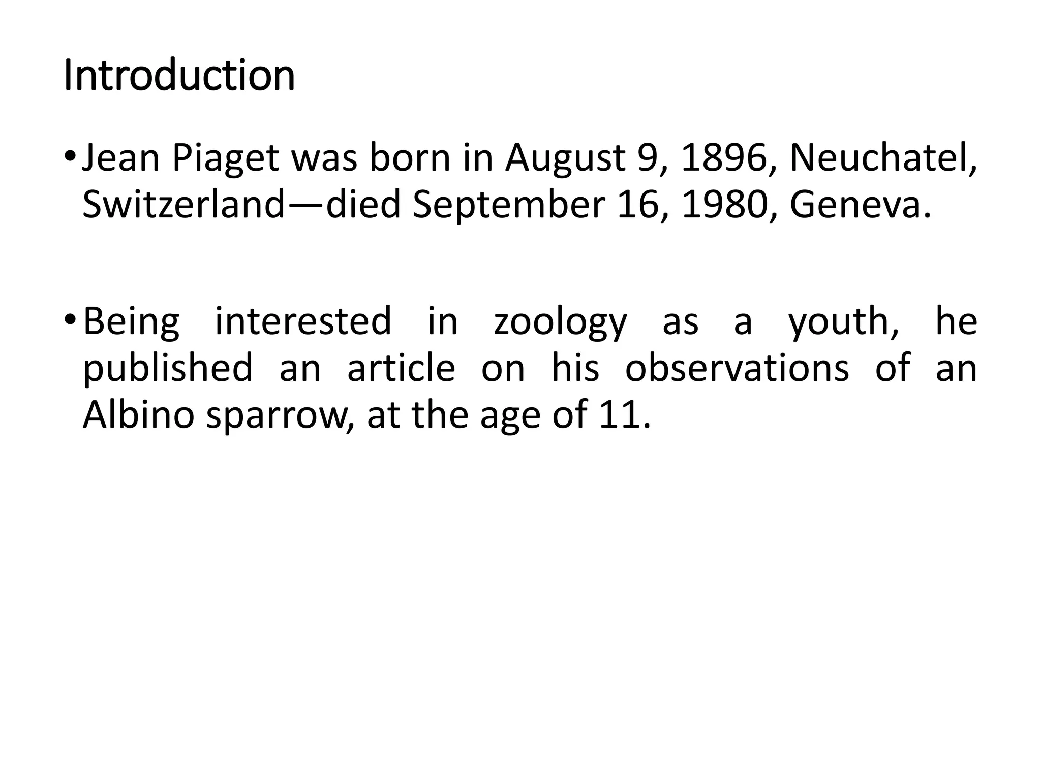 PIAGET COGNITIVE DEVELOPMENT THEORY BY MASTERS IN PSYCHIATRIC NURSING ...