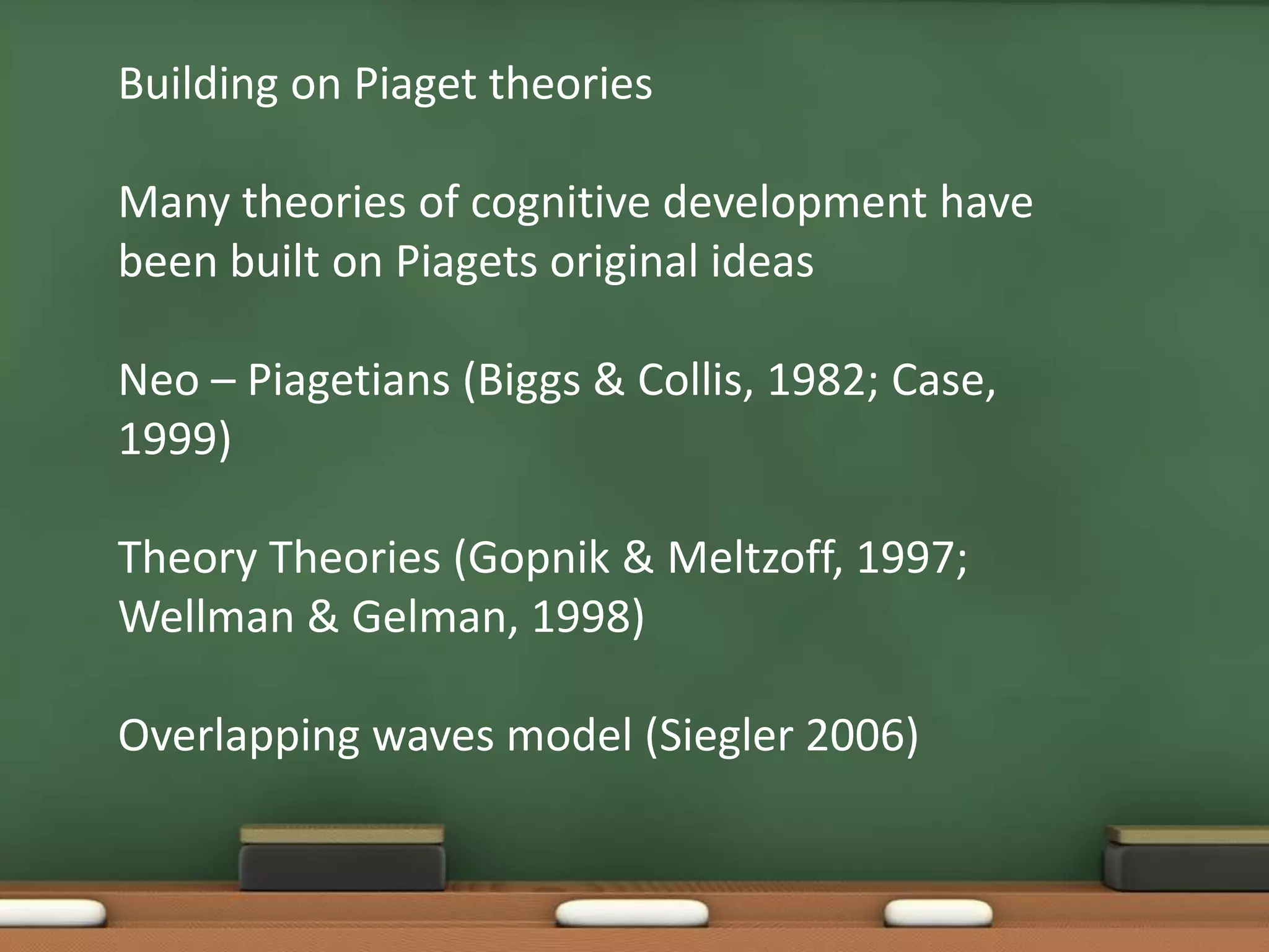 Jean piaget cognitive learning theory | PPTX