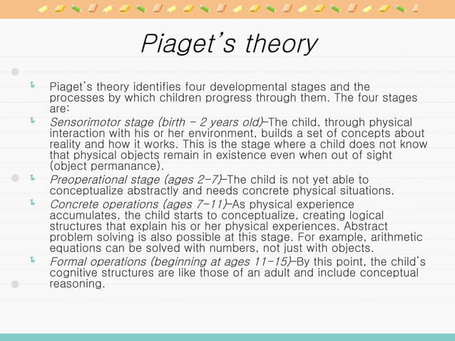 Jean Piaget’S Theories Of Development | PPT | Science