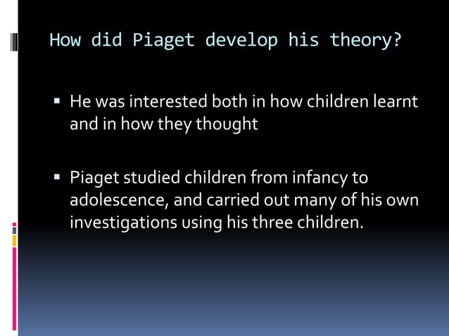 Jean piaget’s theory | PPT