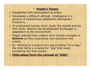 Jean piaget's theory | PDF