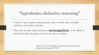 Jean piaget theory of cognitive development | PPT