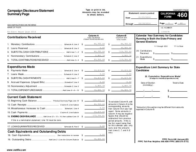 Jean Quan FPPC Form 460 1 1-14 to 6-30-14