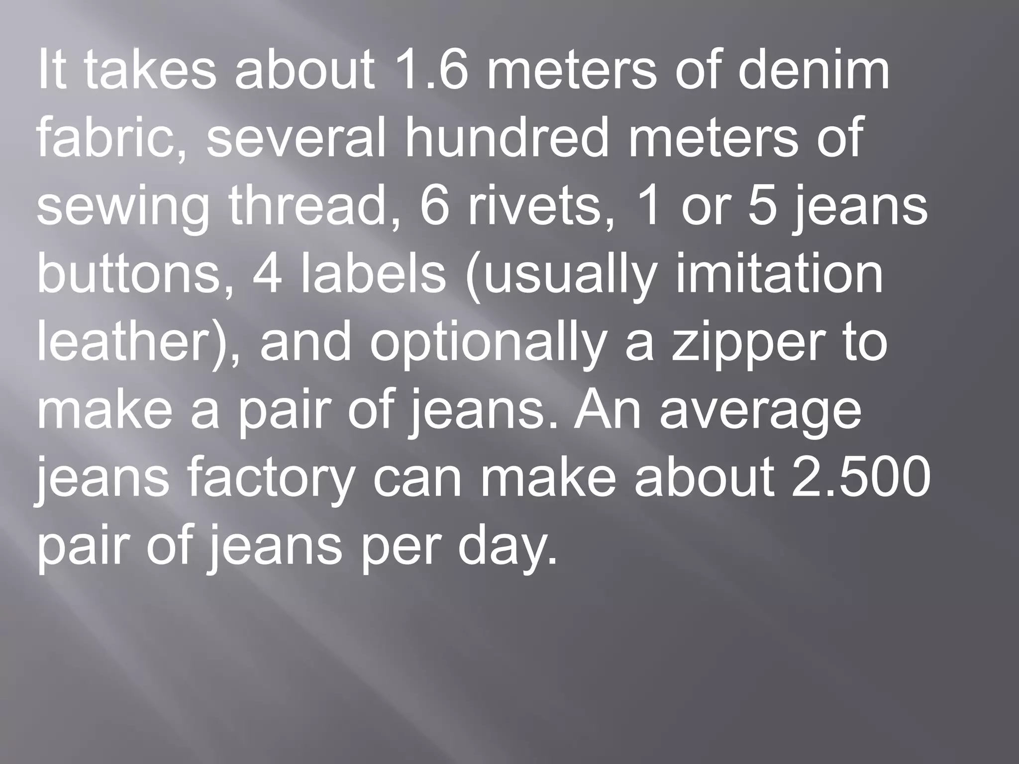 Jeans Manufacturing Process | PDF