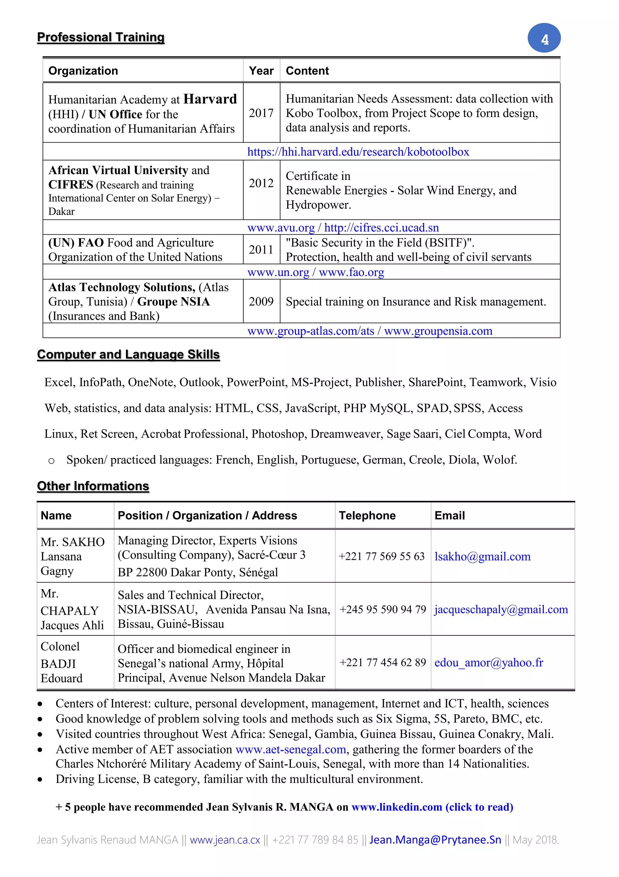 Jean Sylvanis Renaud Manga Detailed Resume May 2018 | PDF