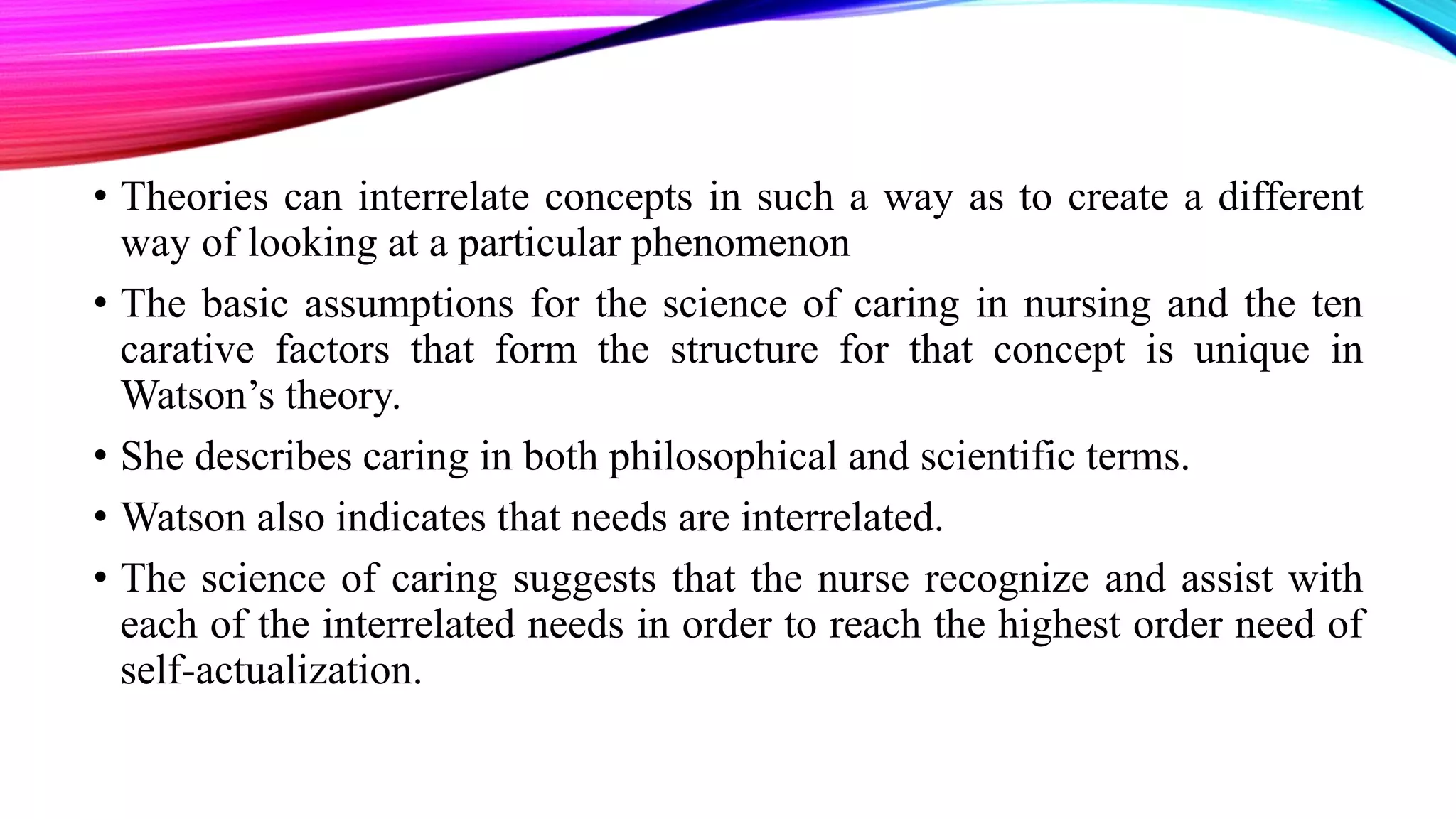 Jean watson theory of human care | PPTX