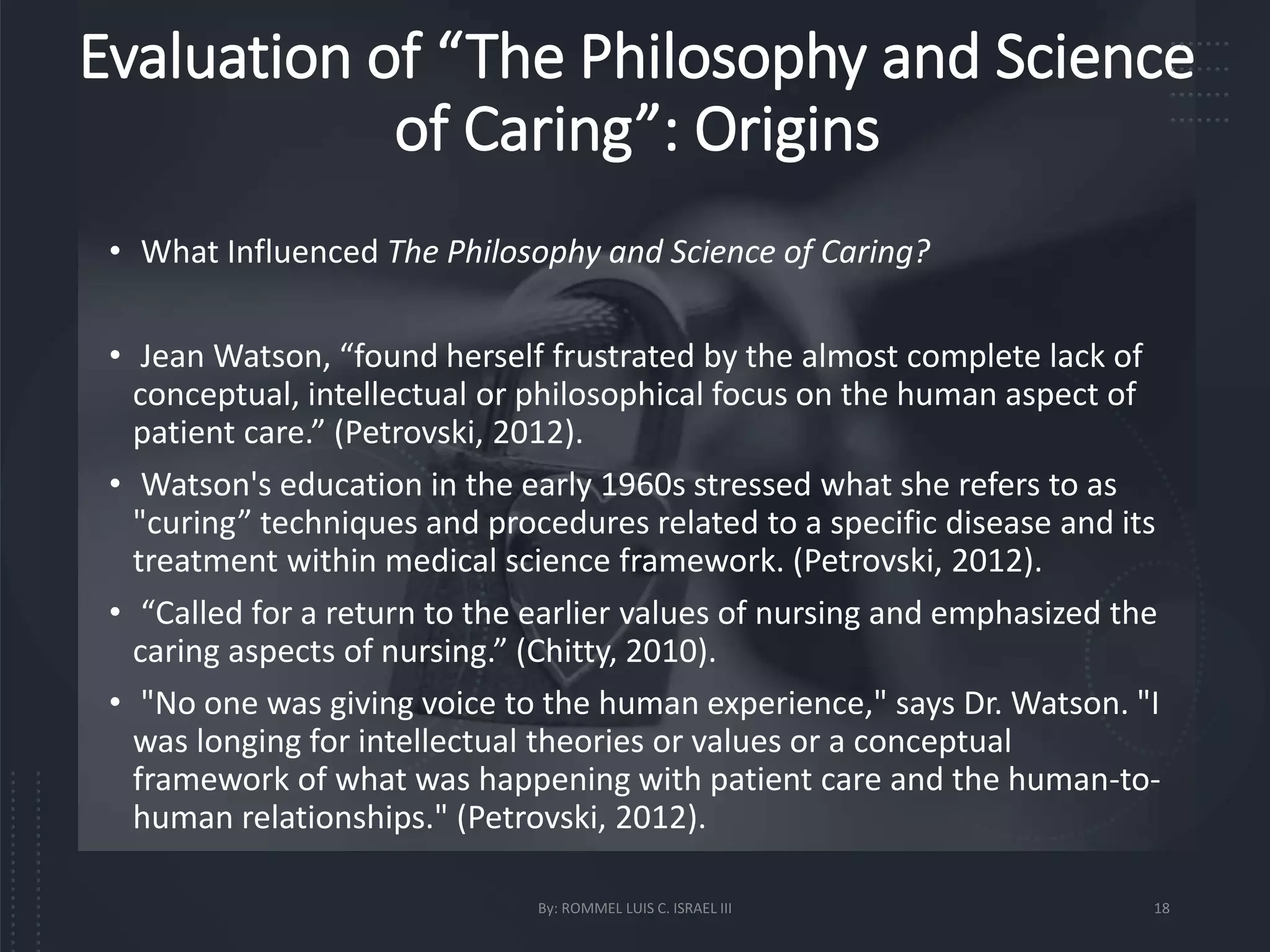 JEAN WATSON THEORY OF HUMAN CARING | PPTX