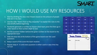 Jeopardy! SMART Board Lesson | PPTX
