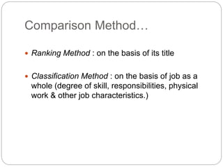 Job evaluation & compensation - human resource management | PPTX